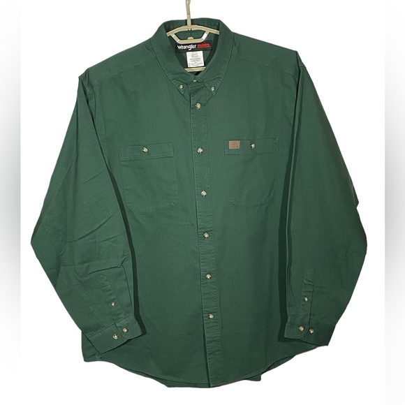 Wrangler | Shirts | Wrangler Riggs Workwear Mens Long Sleeve Twill Work ...